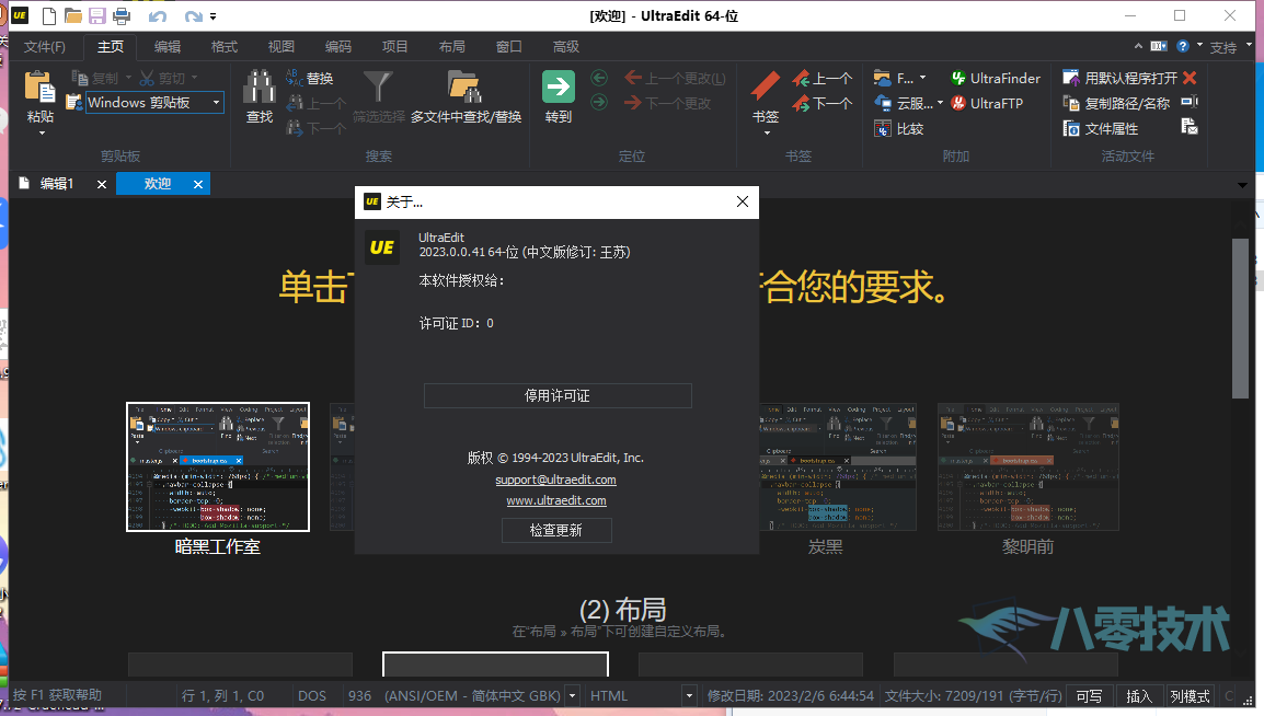 UltraEdit-30.0.0.41(64位)汉化特别版 - 八零方舟